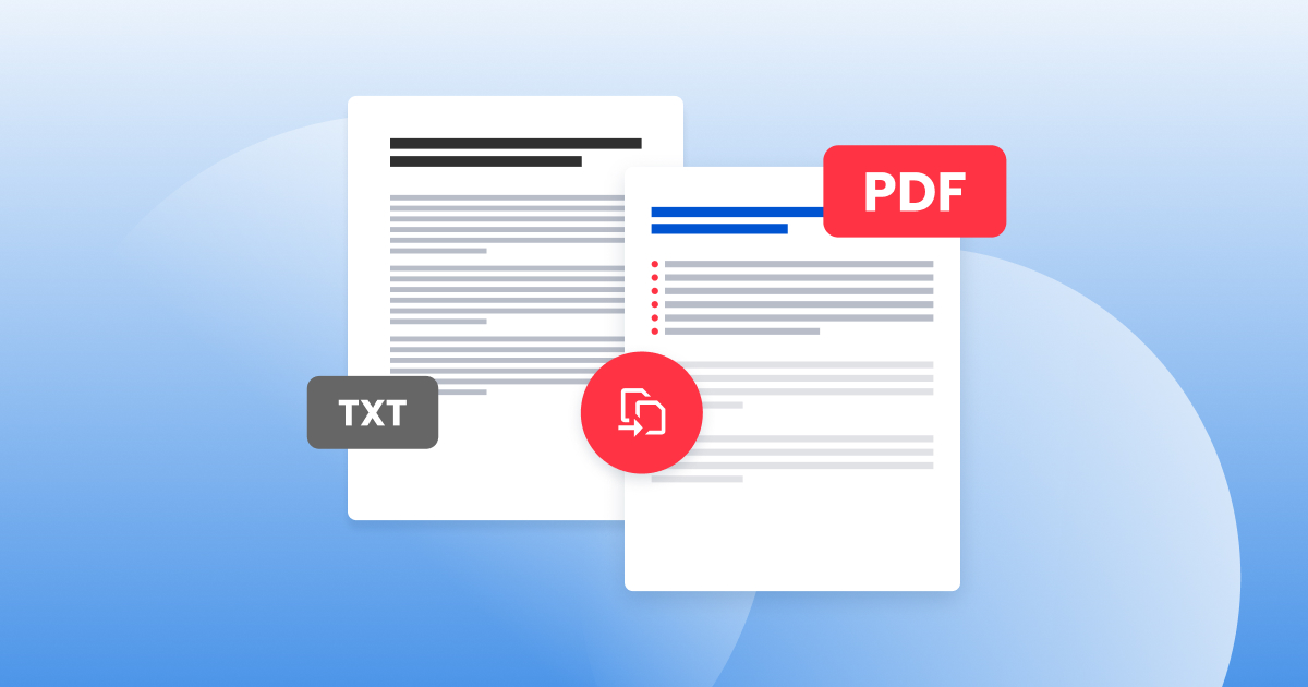 Convert TXT to PDF online – fast & easy