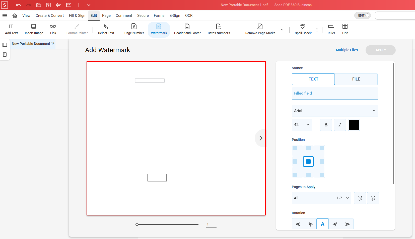 How to add or remove a watermark with Soda PDF - Soda PDF